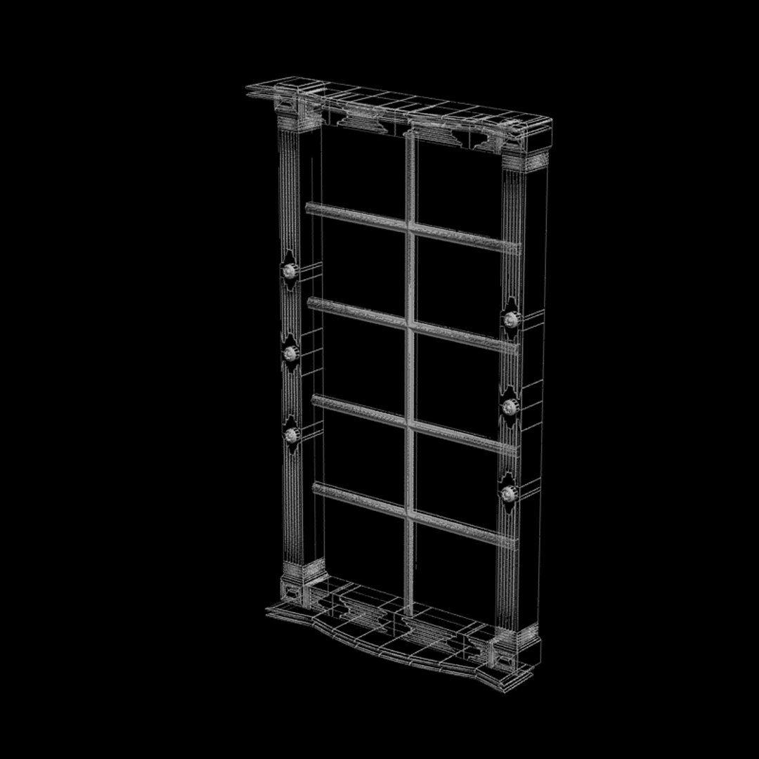 Window Wood Curtain 3d Model