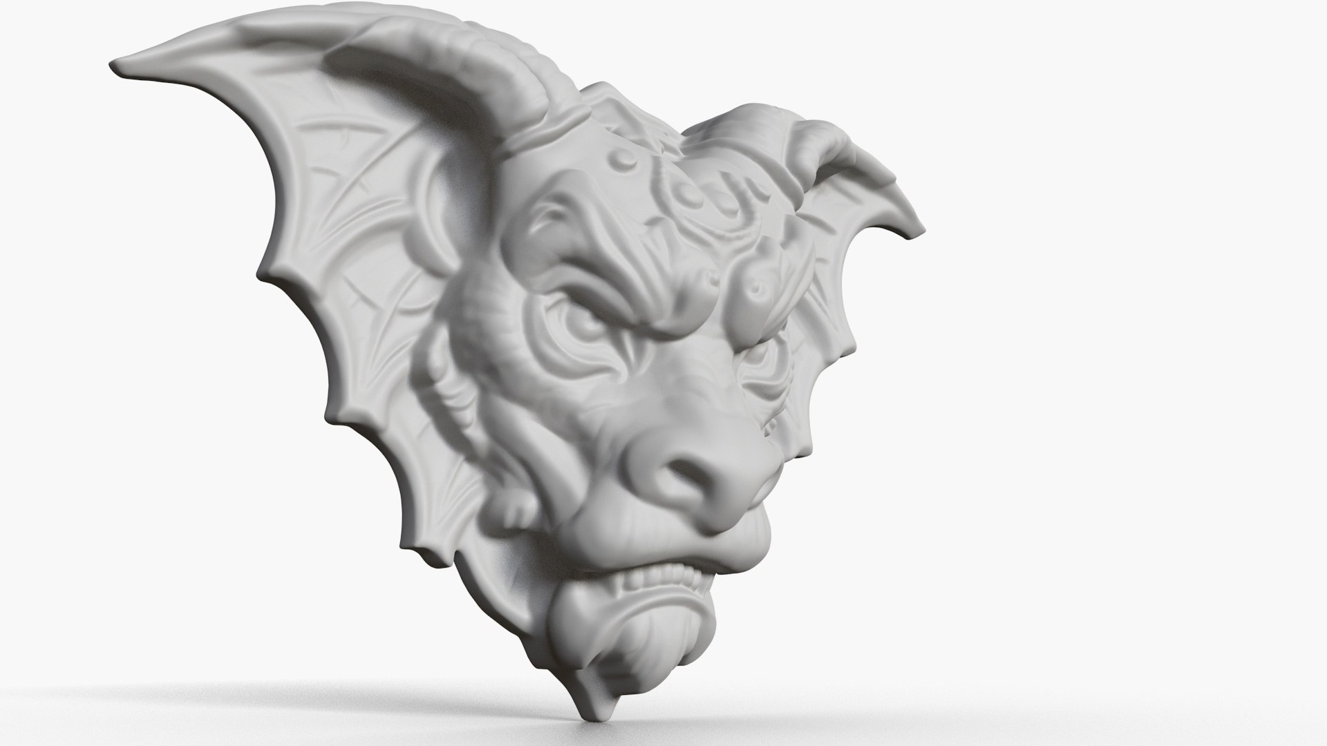 Gargoyle Head Relief 12 3D Model - TurboSquid 2289800