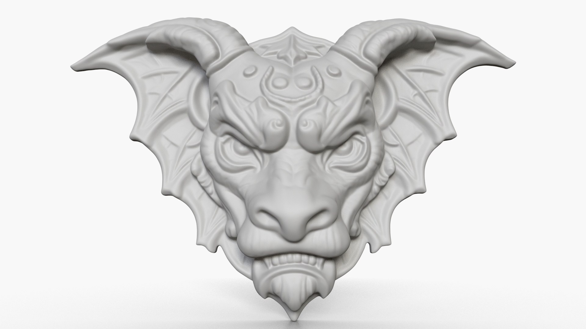 Gargoyle Head Relief 12 3D Model - TurboSquid 2289800