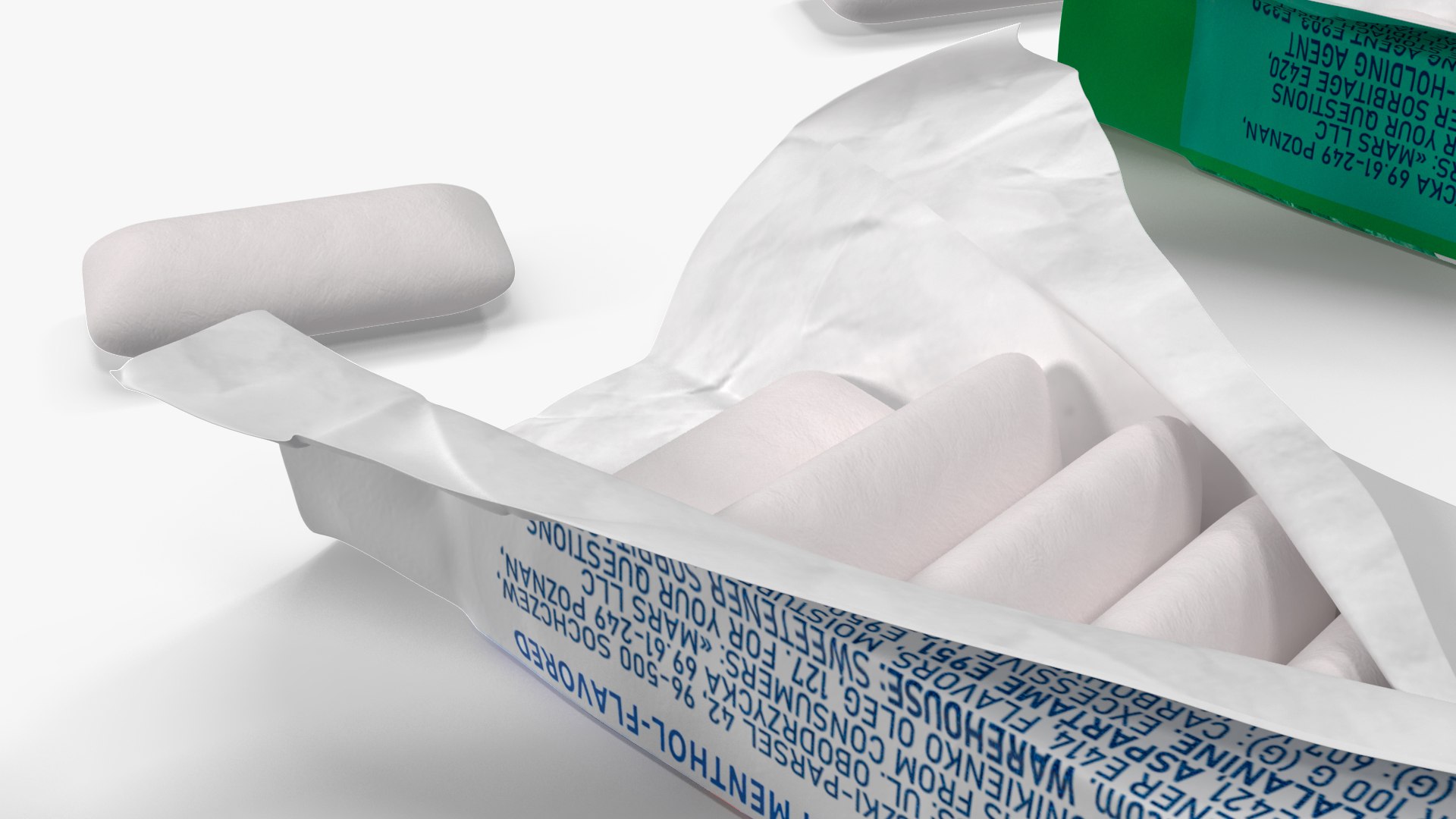 3D Orbit Chewing Gum Assorted Open with Pads - TurboSquid 2044757