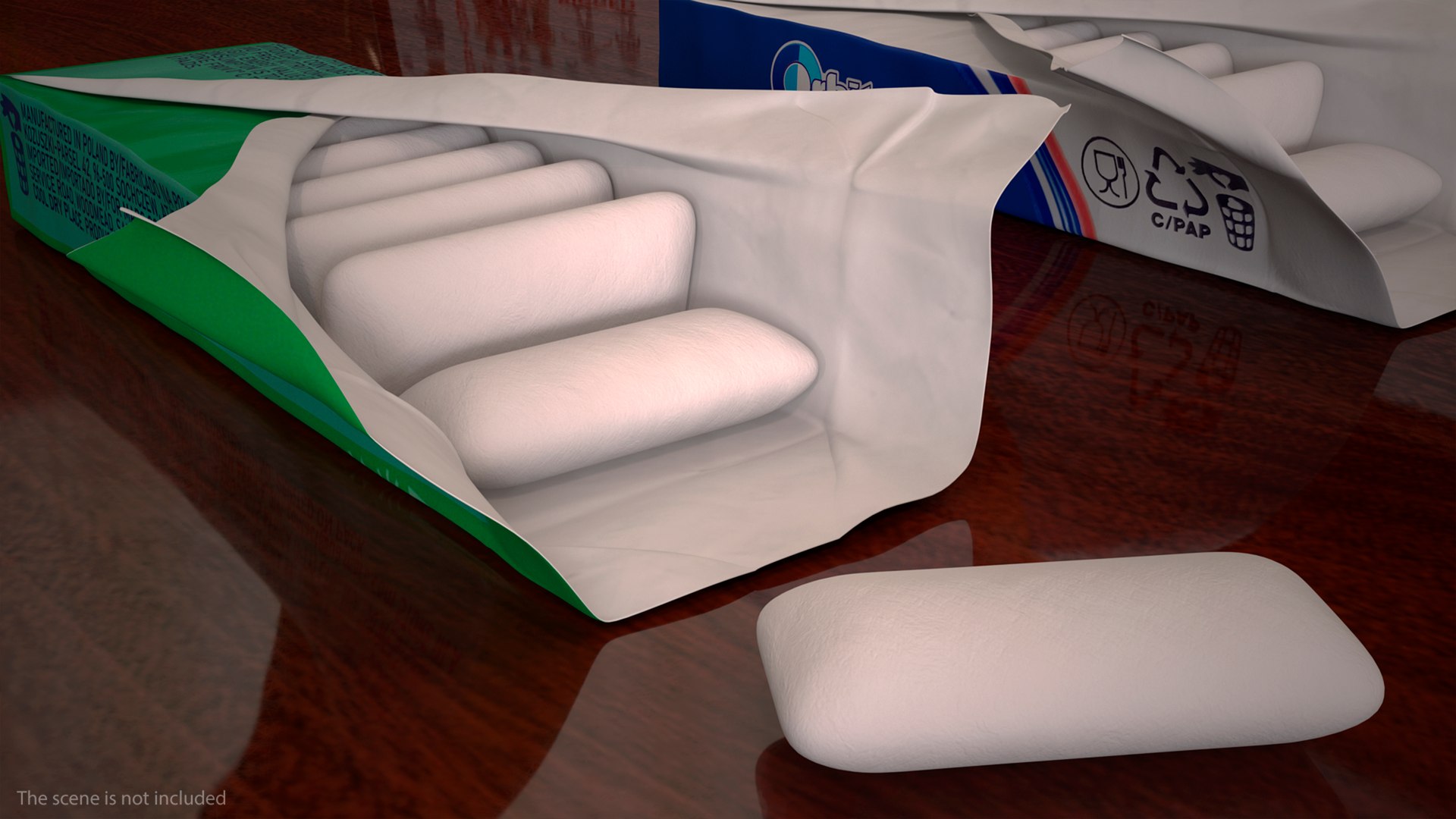 3D Orbit Chewing Gum Assorted Open With Pads - TurboSquid 2044757