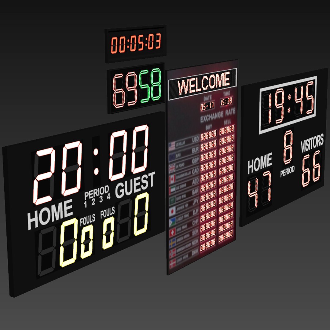 3D Led Display Modules Set - TurboSquid 1381933