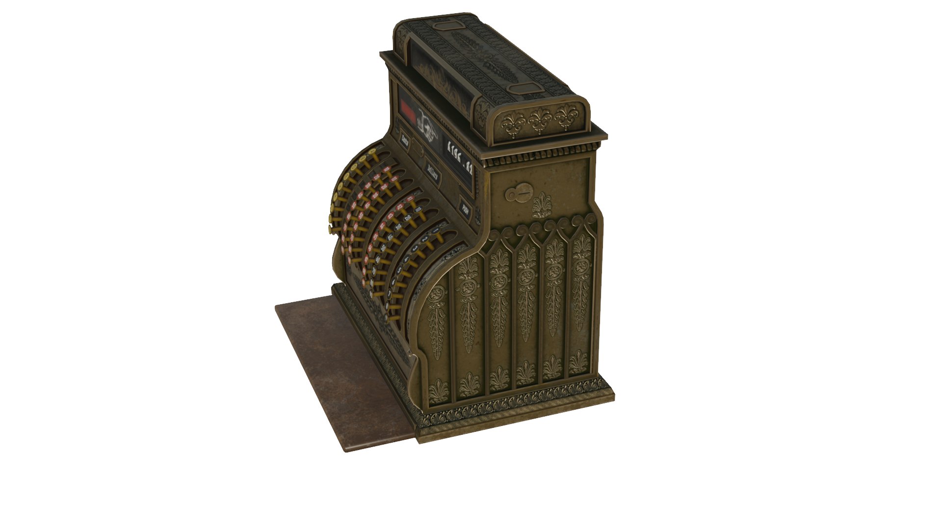 3D Old Cash Register - TurboSquid 2173648