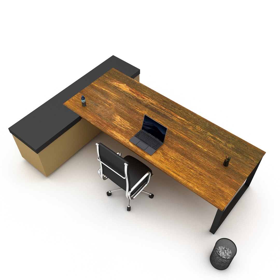 Office Boss Table 01 3D Model - TurboSquid 2006824
