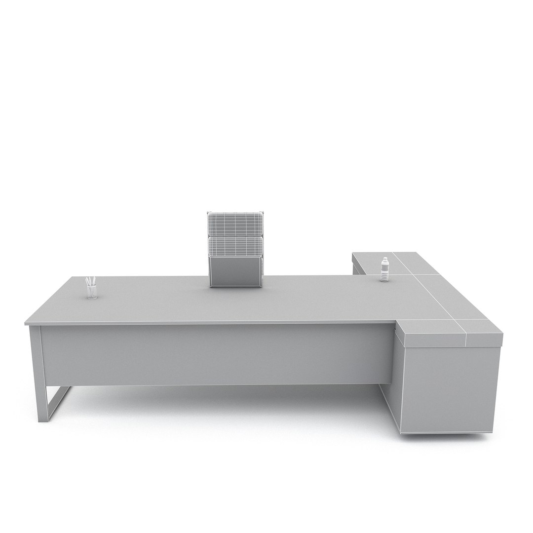 Office Boss Table 01 3D Model - TurboSquid 2006824