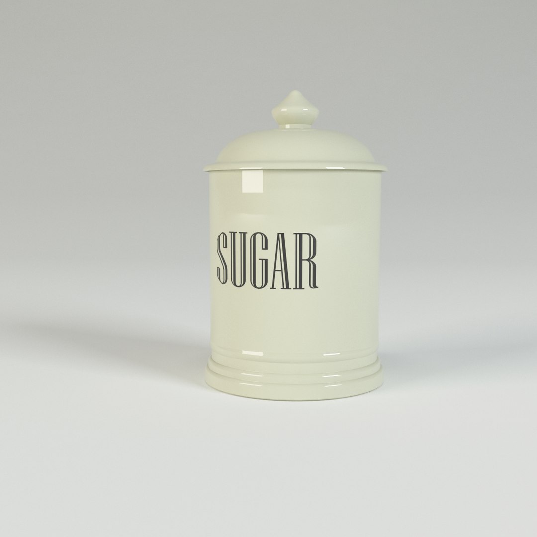 ceramic sugar jar 3d 3ds