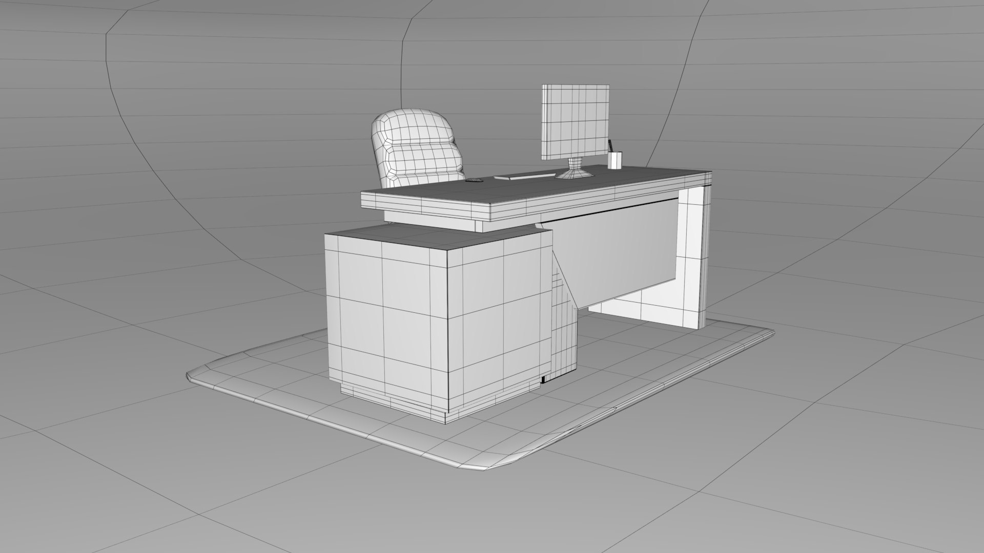 3D Office desk model - TurboSquid 2064750