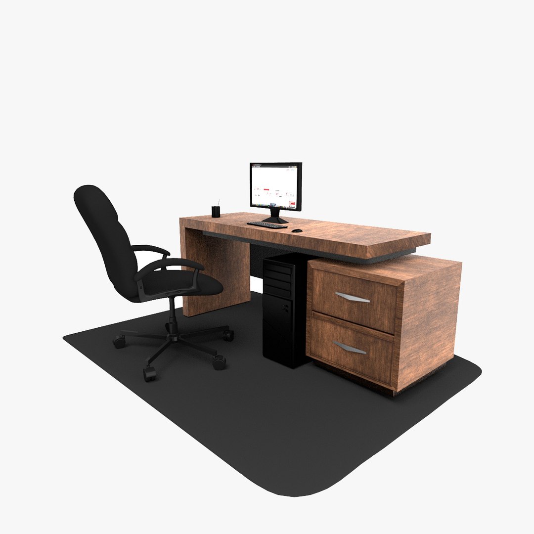 3D Office desk model - TurboSquid 2064750