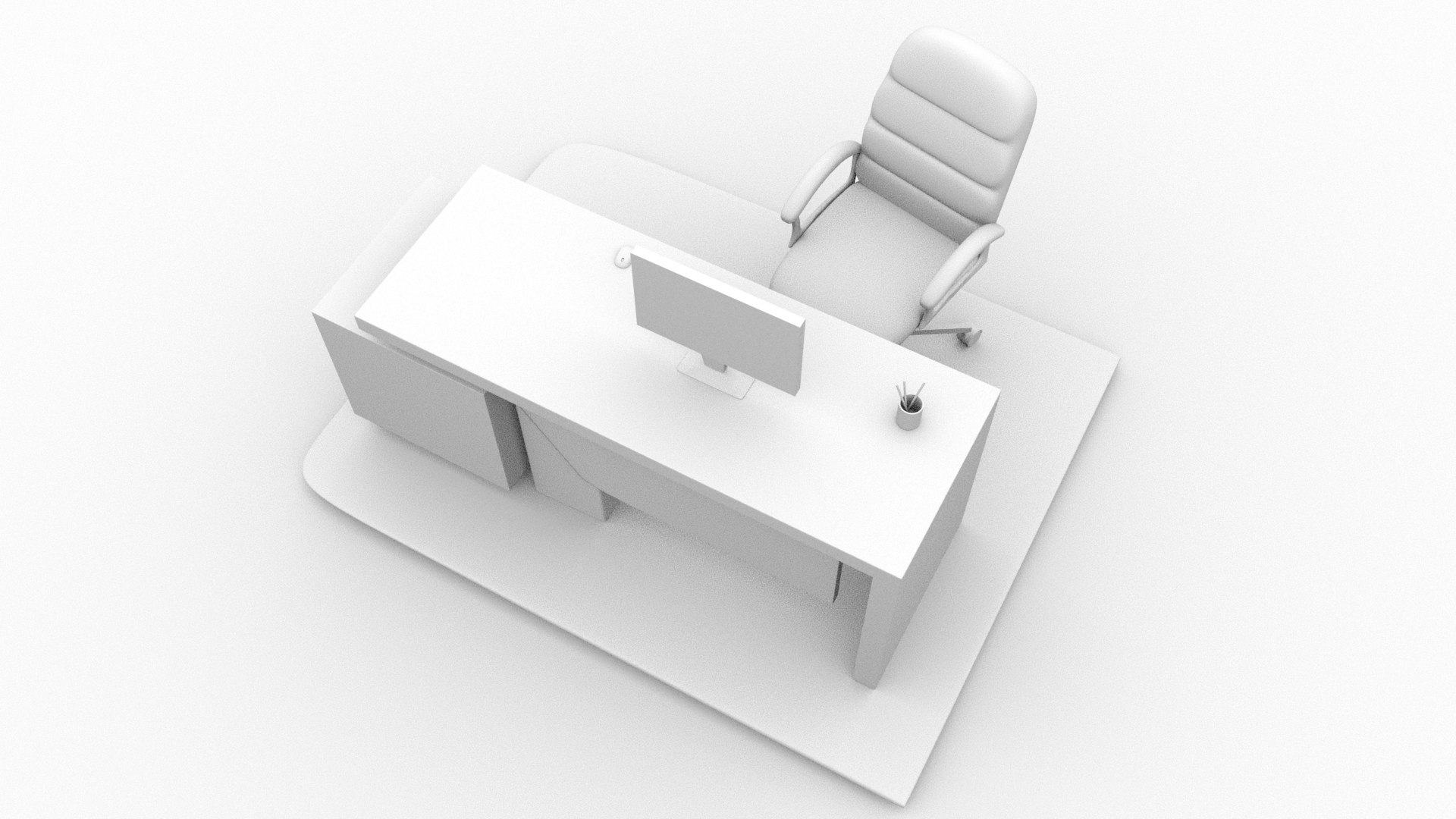 3D Office desk model - TurboSquid 2064750