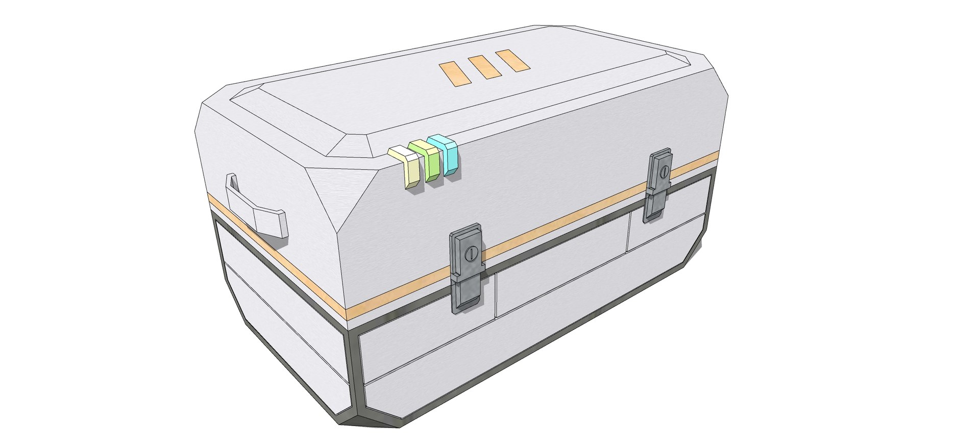 Free 3D Sci-fi Chest Medium 002 - TurboSquid 1860947