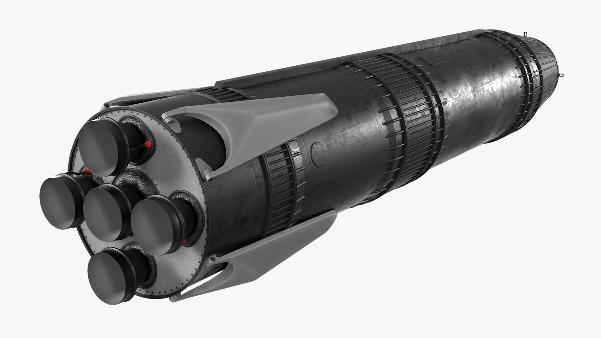 3D Model Next Generation Space Rocket Black Rigged - TurboSquid 2329734