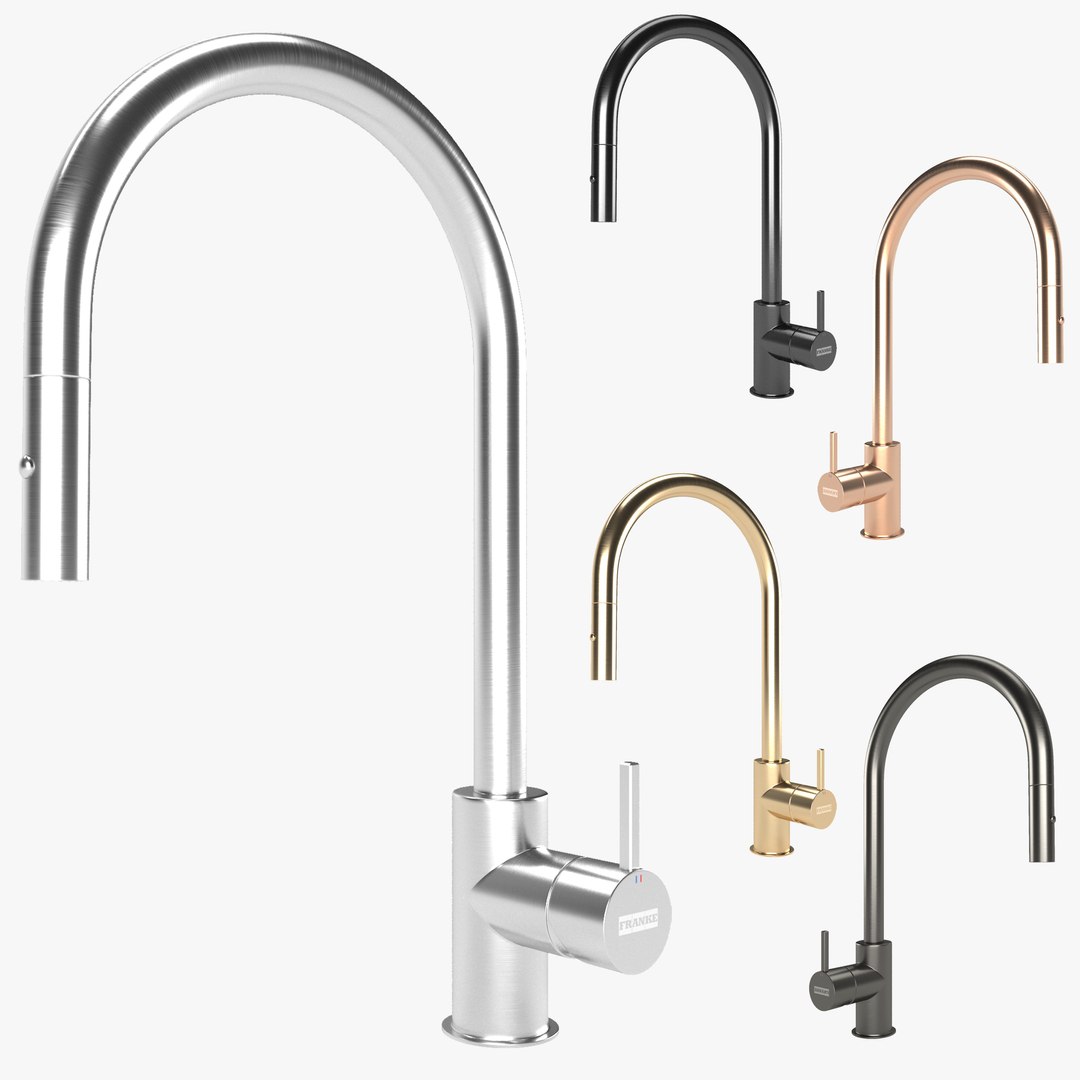 Franke Eos Neo Pull Out Spray Kitchen Mixer 3D Model - TurboSquid 2060408