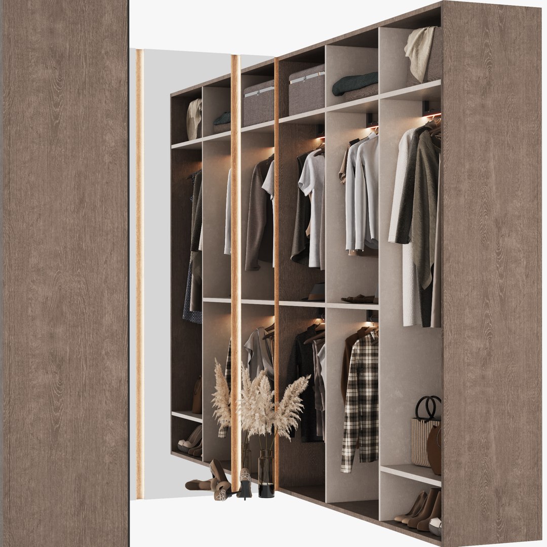 3D Wardrobe With Filling - TurboSquid 2165453