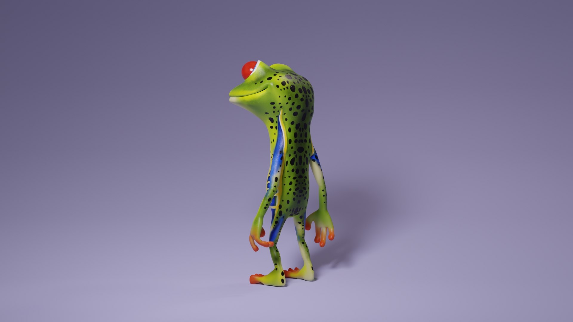 Toon Humanoid Frog 3D Model - TurboSquid 1774538