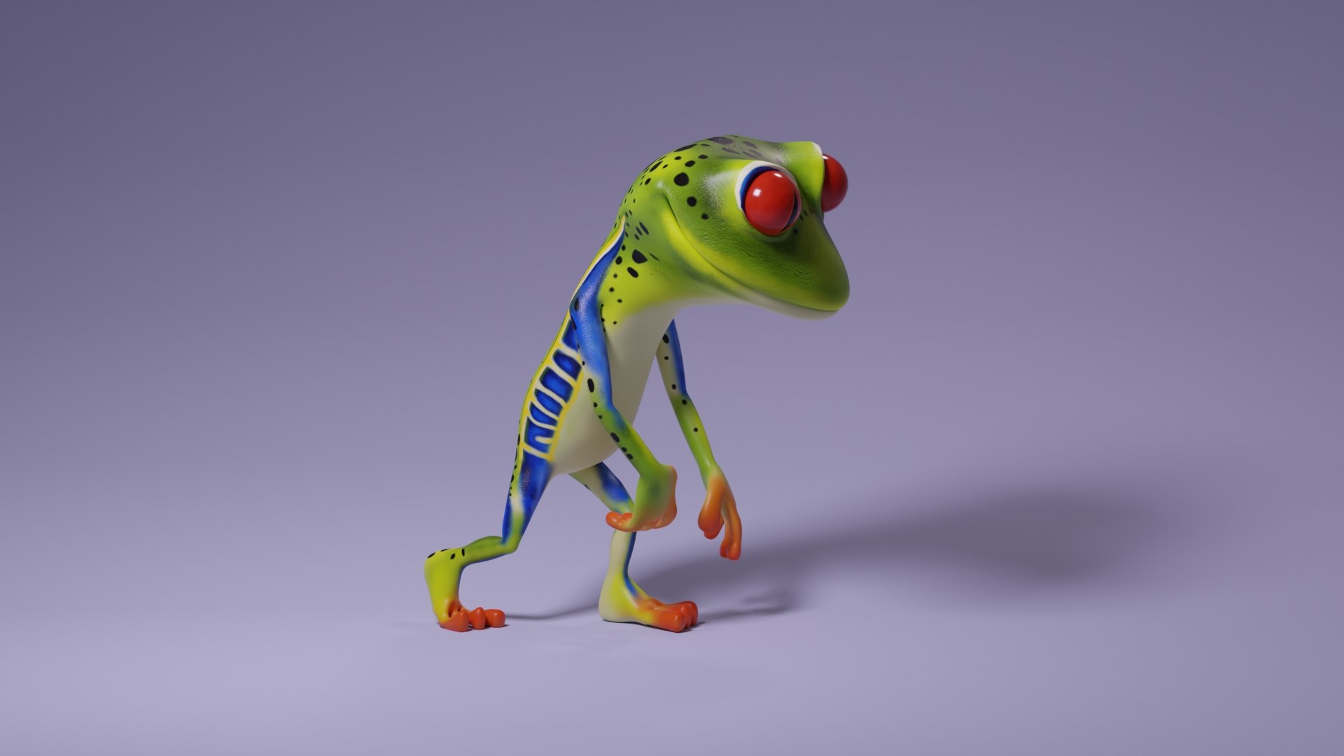 Toon Humanoid Frog 3D Model - TurboSquid 1774538