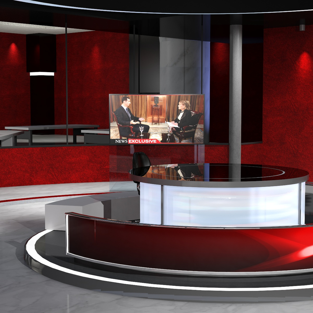 max virtual set news studio