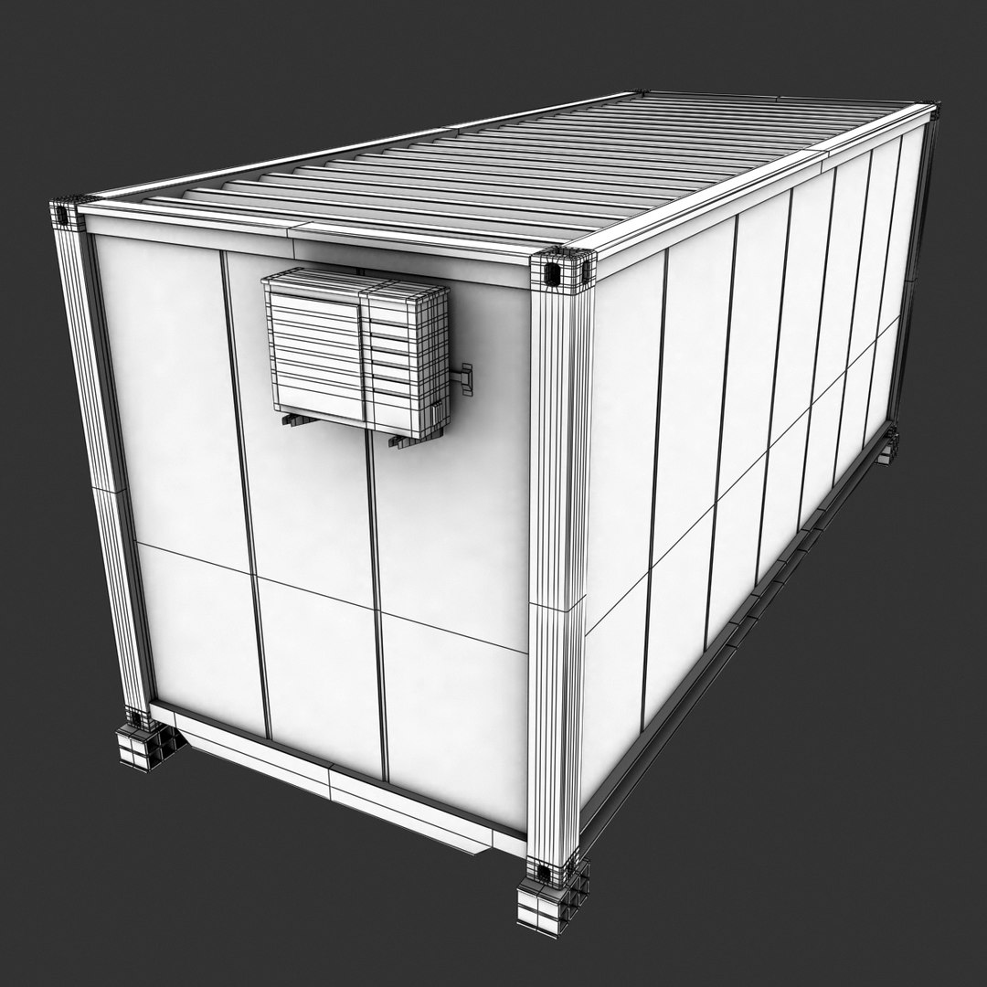 3d Model Of 20 Feet Containers Pack