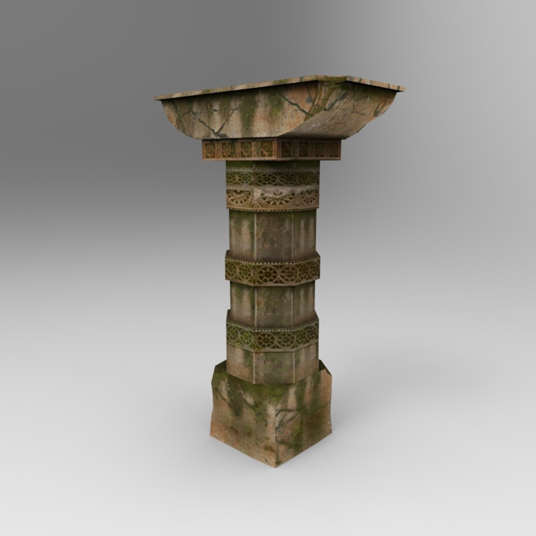 3d Max Stone Pillar