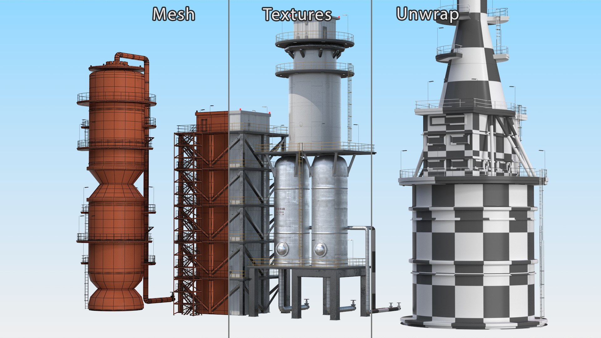 Catalytic Cracking Unit 3D Model - TurboSquid 2297322