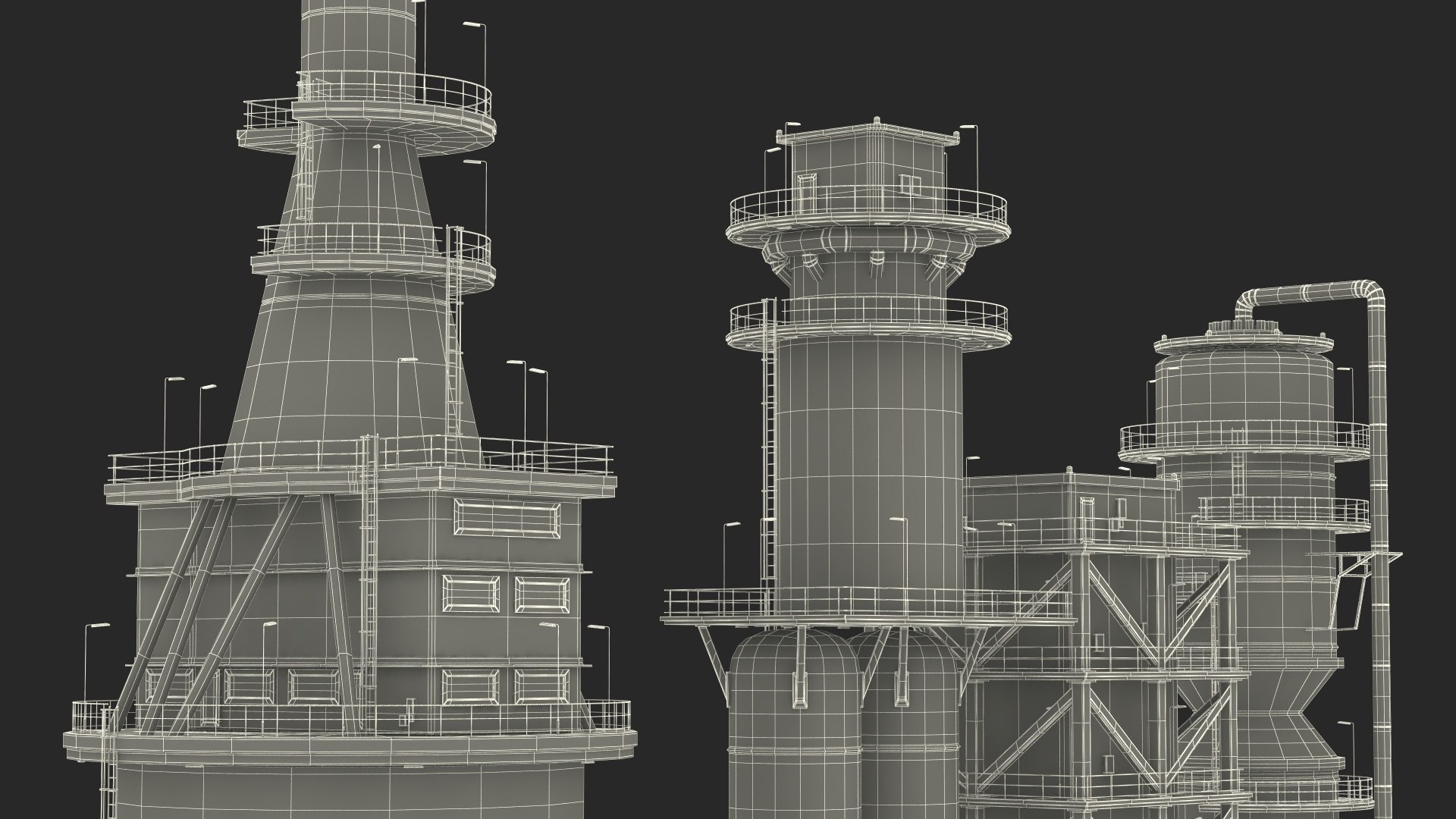 Catalytic Cracking Unit 3D Model - TurboSquid 2297322