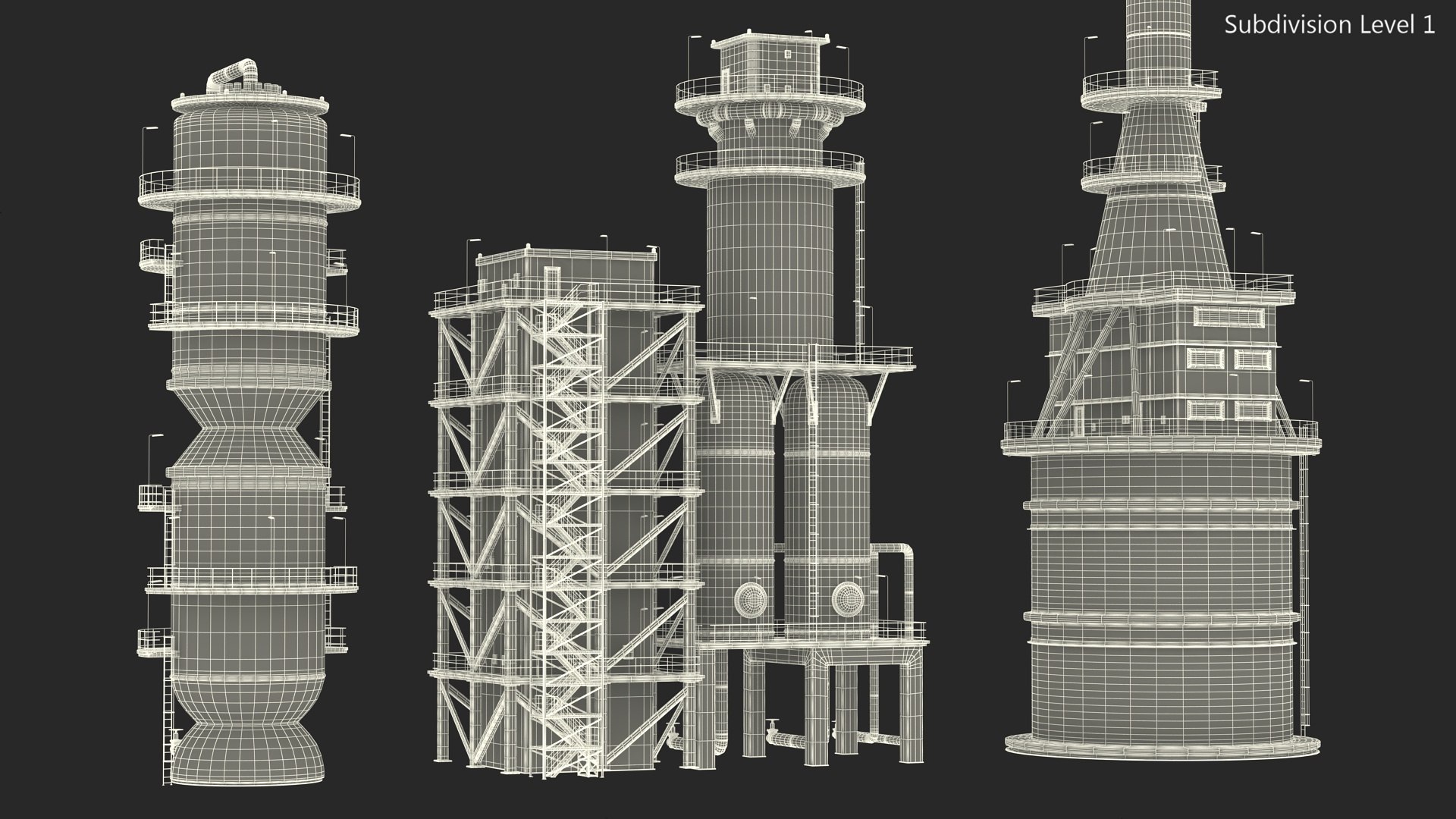 Catalytic Cracking Unit 3D Model - TurboSquid 2297322
