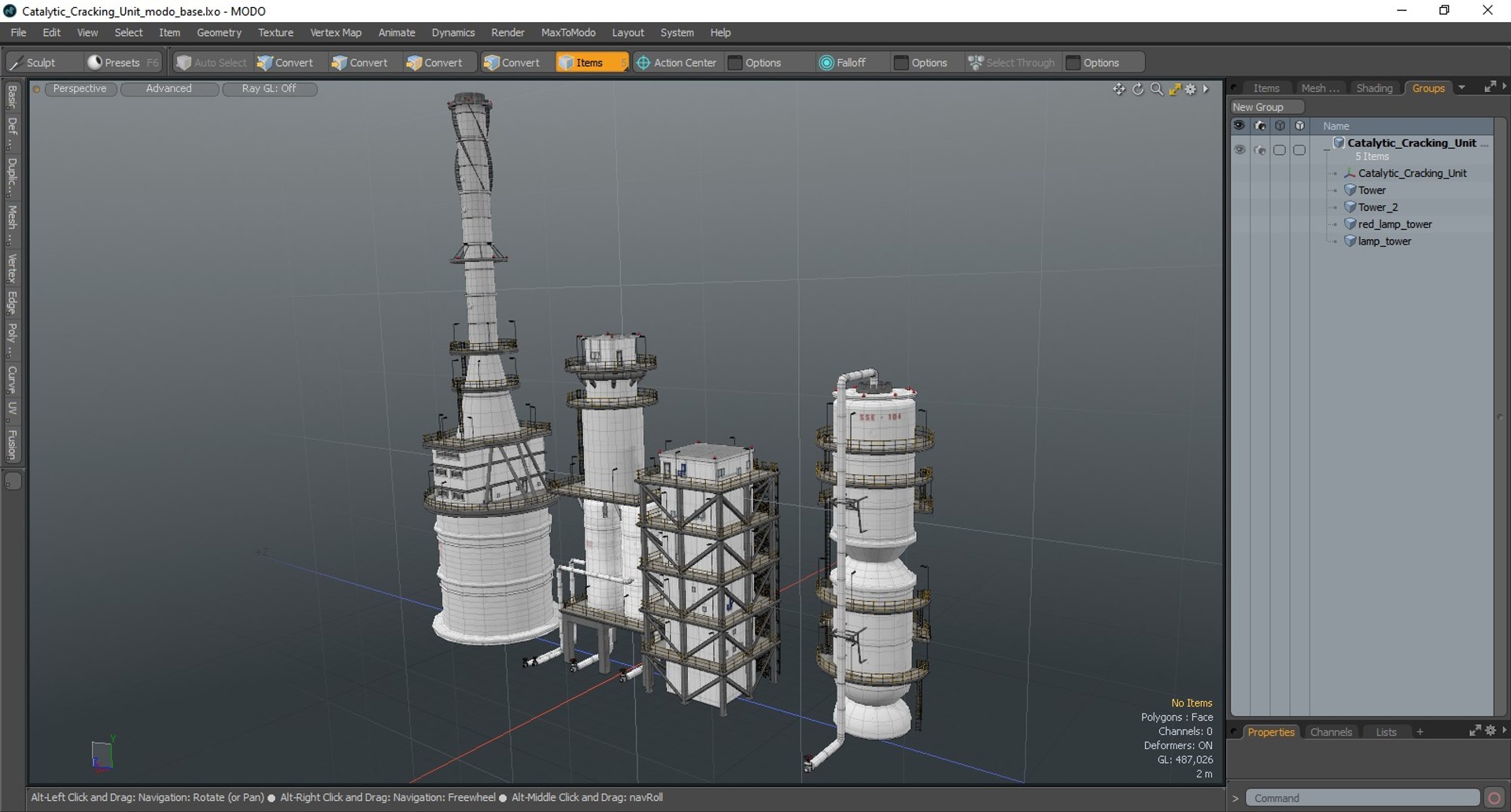 Catalytic Cracking Unit 3D Model - TurboSquid 2297322