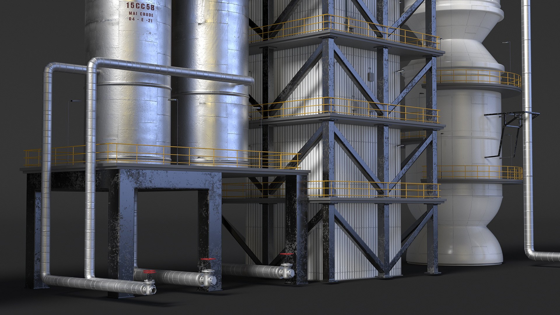 Catalytic Cracking Unit 3D Model - TurboSquid 2297322