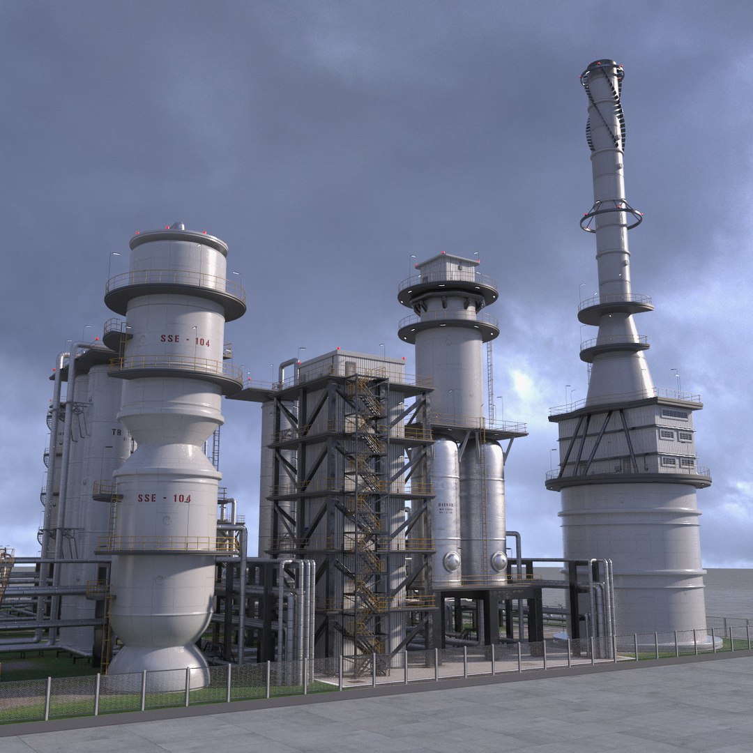 Catalytic Cracking Unit 3D Model - TurboSquid 2297322