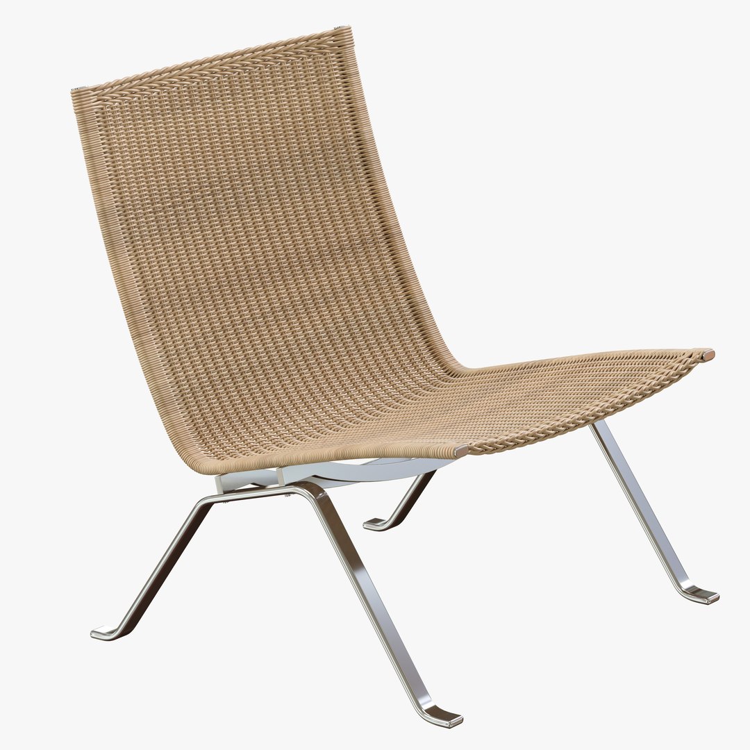 Fritz Hansen Pk22 Wicker Lounge Chair 3D Model - TurboSquid 2110818