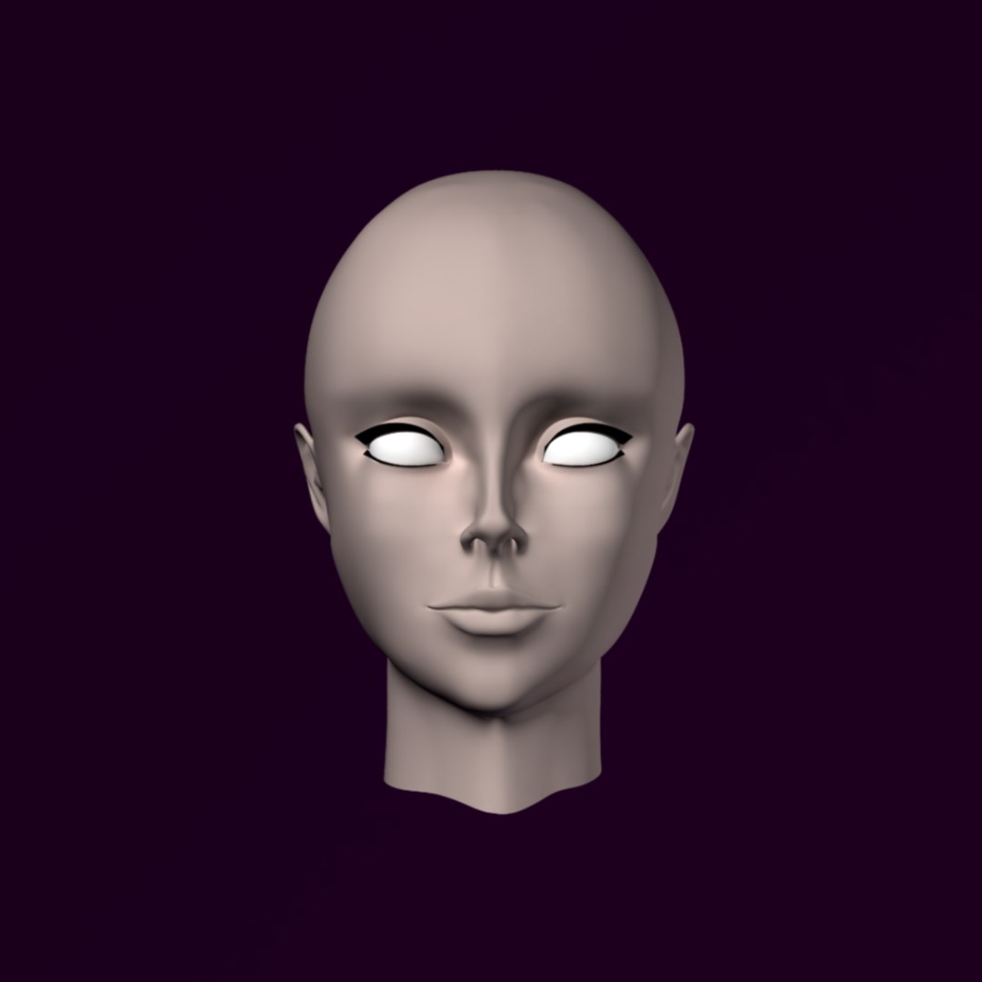 3d model lady face