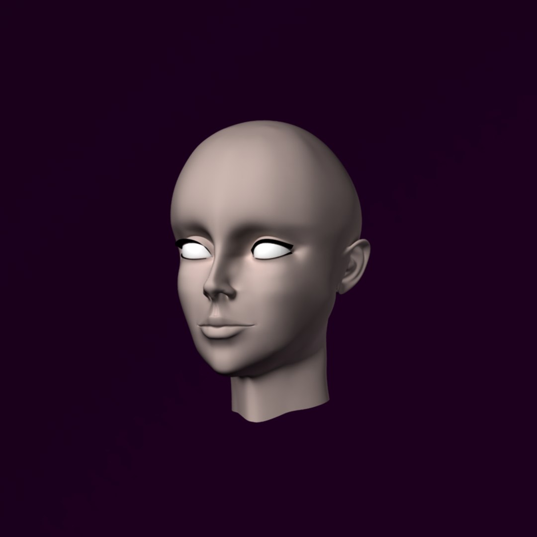 3d model lady face
