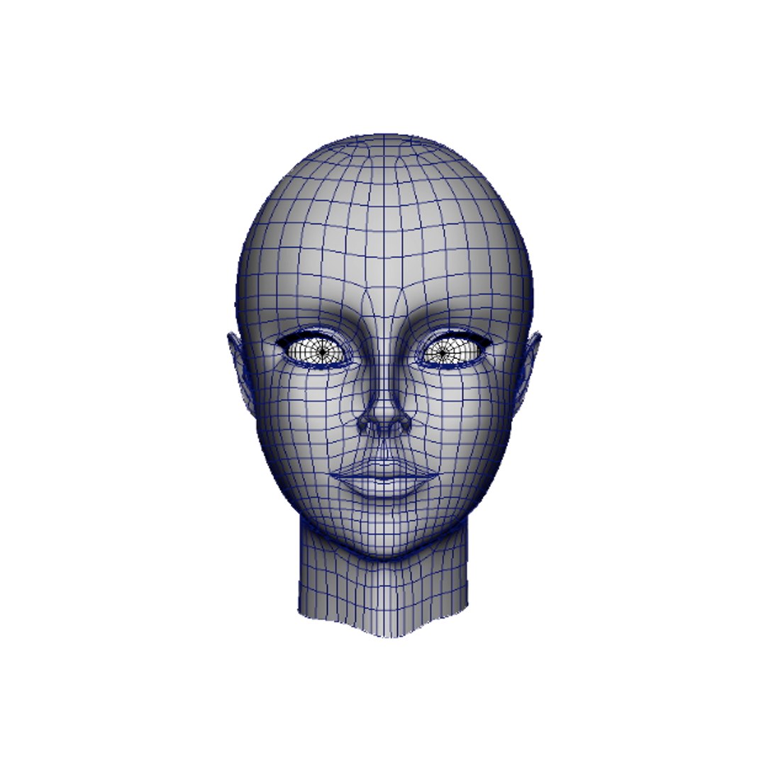 3d model lady face