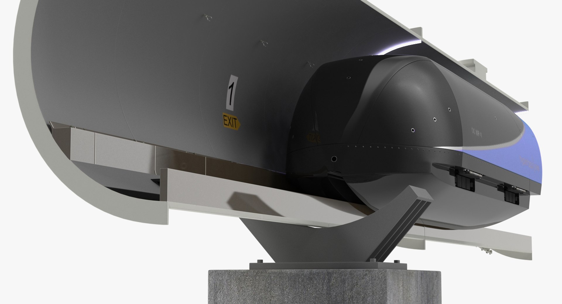 Speed hyperloop tunnel section 3D model - TurboSquid 1292140