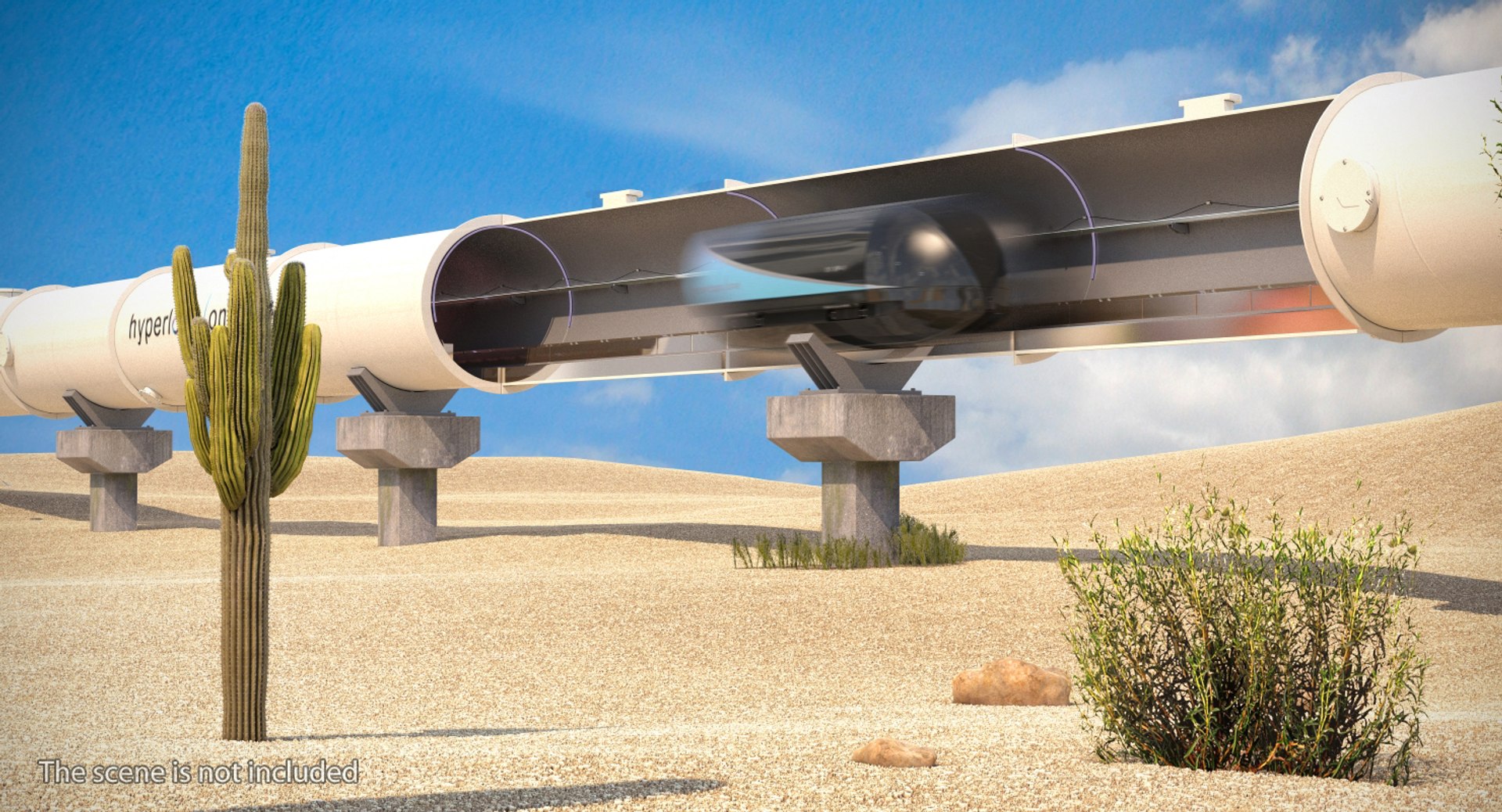 Speed hyperloop tunnel section 3D model - TurboSquid 1292140