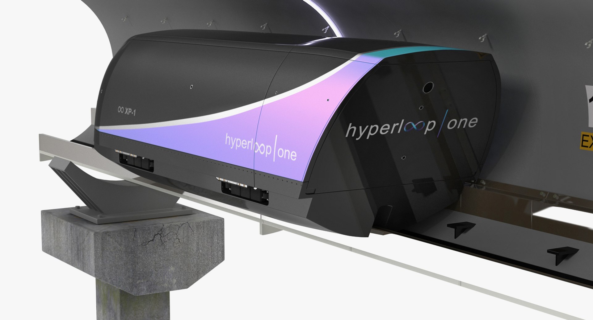 Speed hyperloop tunnel section 3D model - TurboSquid 1292140