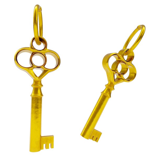Gold key vintage 3d model 3D model - TurboSquid 1976699