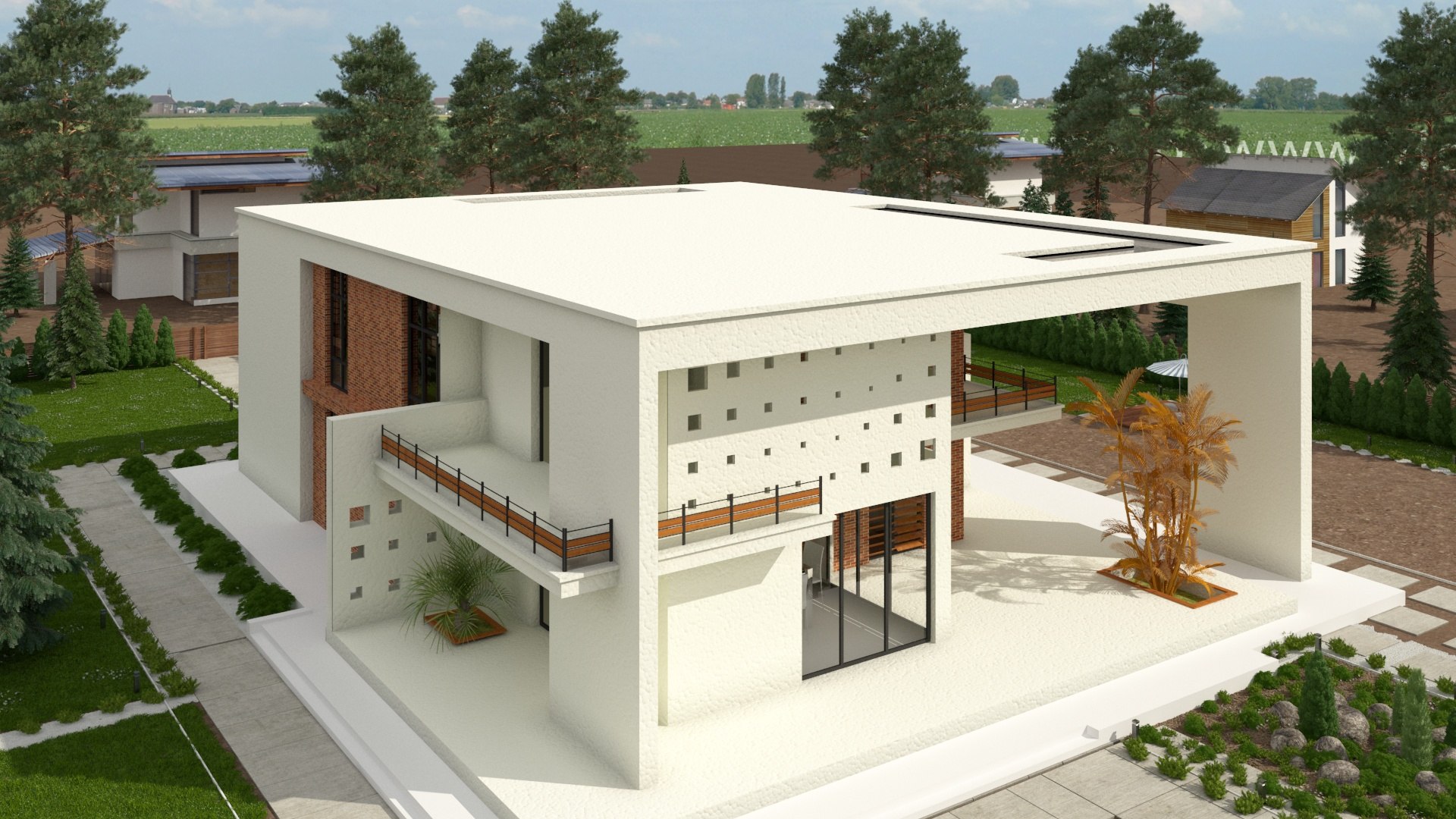 Modern Villa 3D scene environment 3D - TurboSquid 2178202