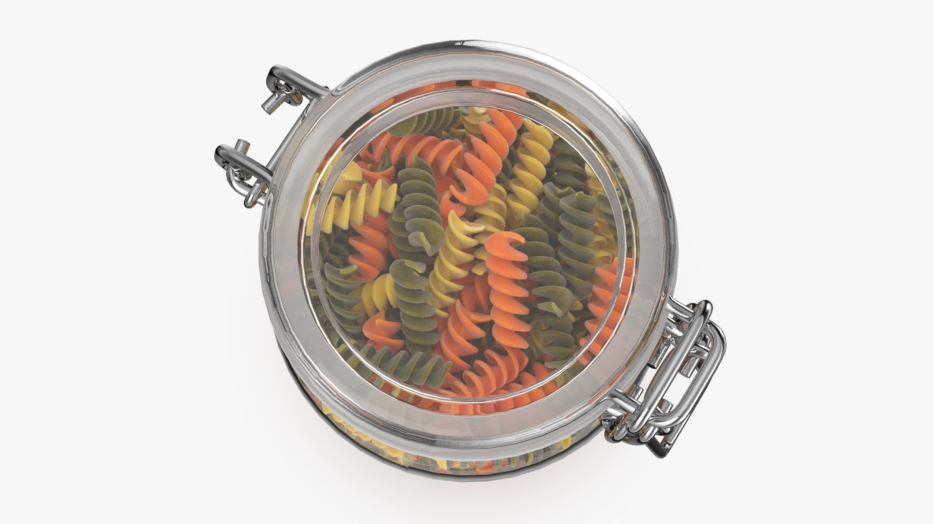 3D Tri Color Spiral Pasta Jar - TurboSquid 2226731