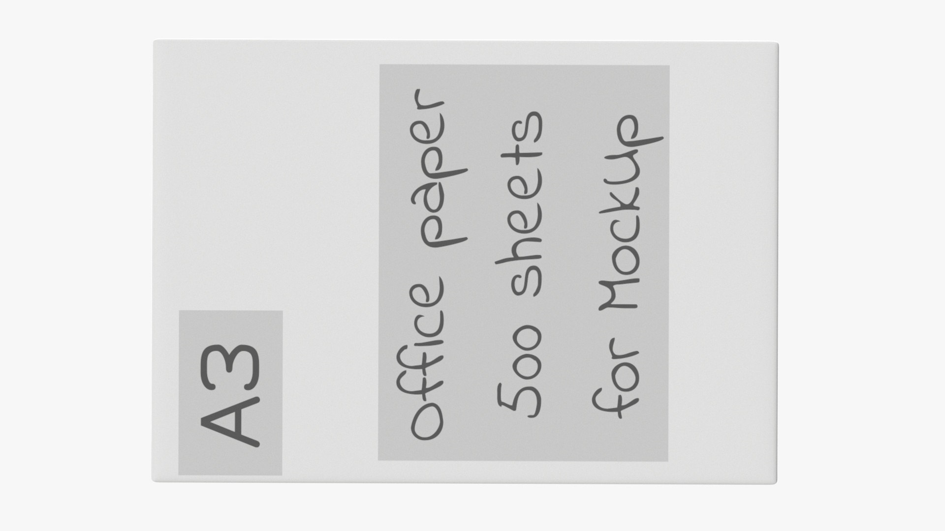 Office Paper A3 500 Sheets Ream 3D Model - TurboSquid 1760416