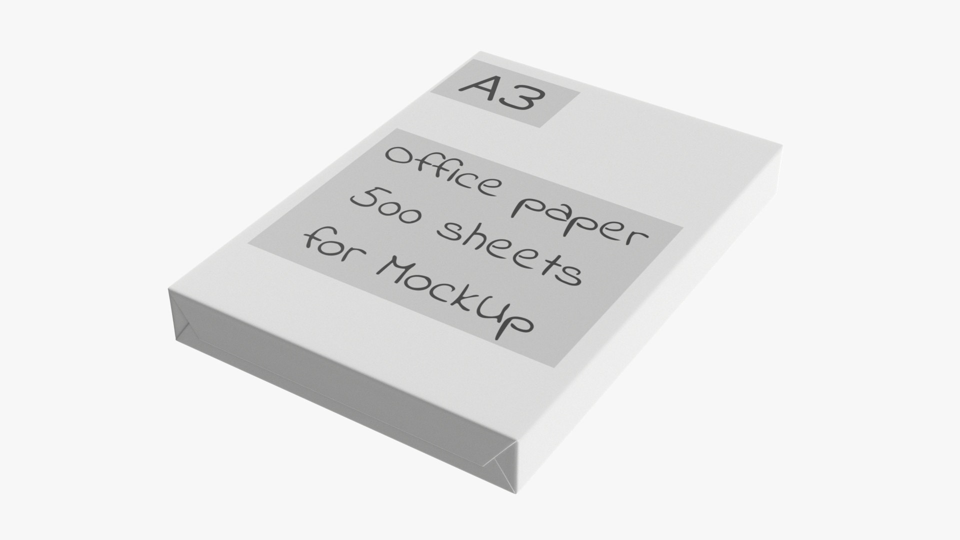 Office Paper A3 500 Sheets Ream 3D Model - TurboSquid 1760416