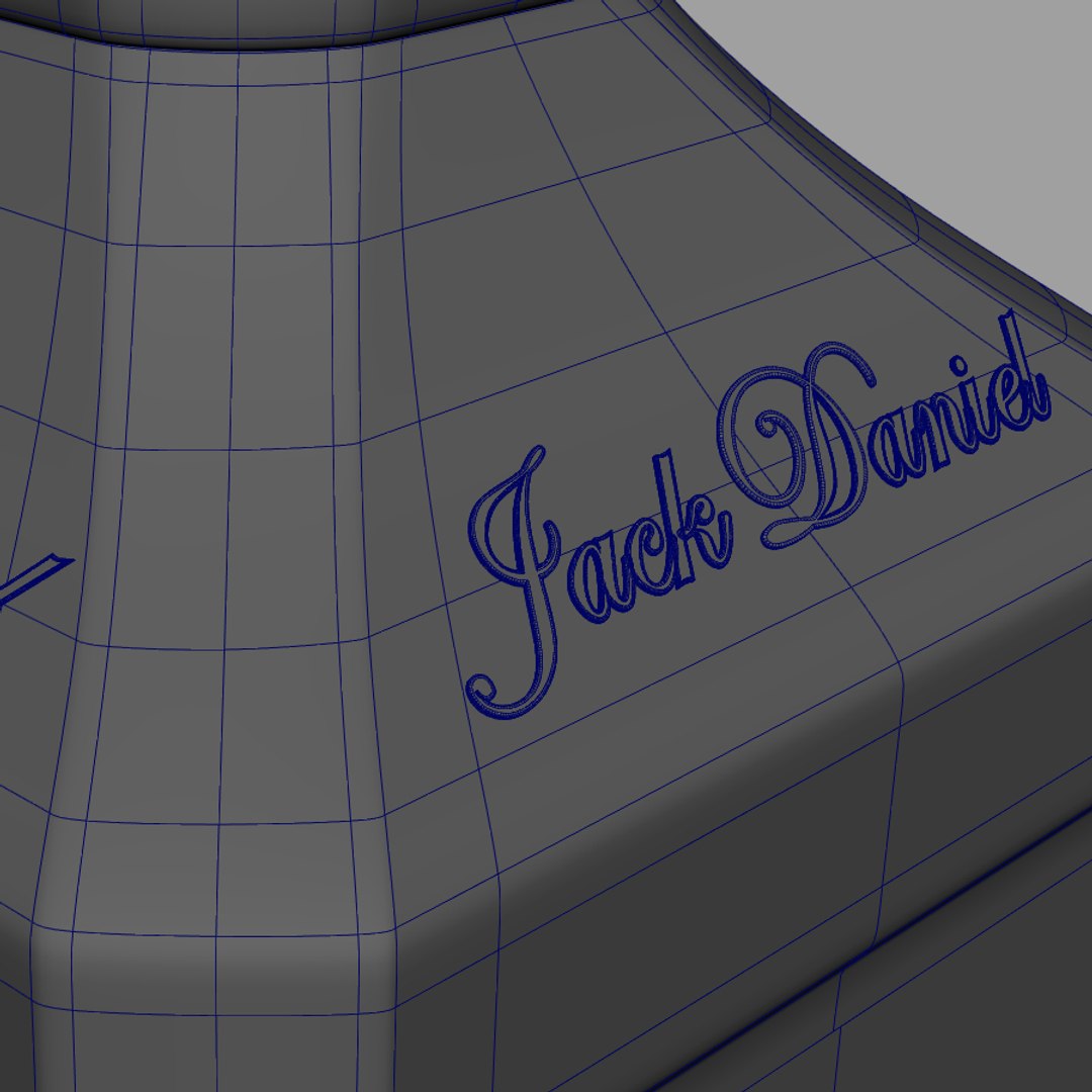 3d Obj Jack Daniels Bottle