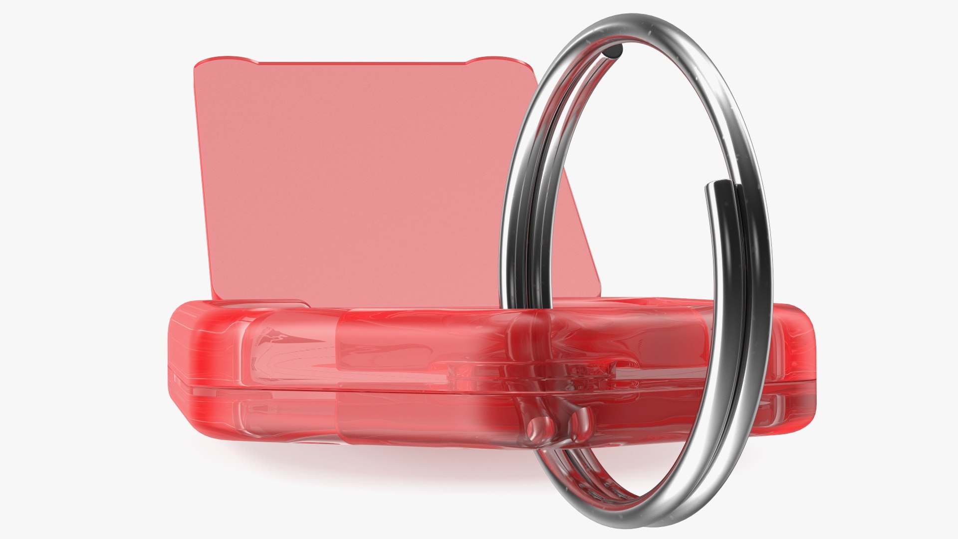 3D Kevron Clear Plastic Key Tag Red - TurboSquid 1781665