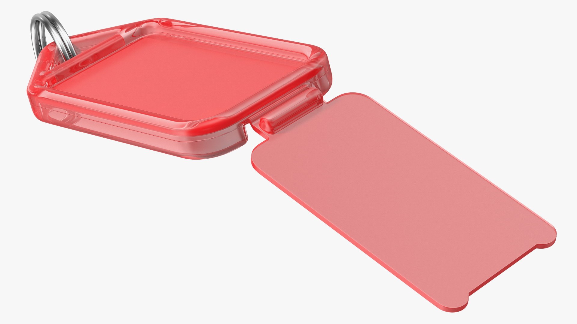 3D Kevron Clear Plastic Key Tag Red - TurboSquid 1781665