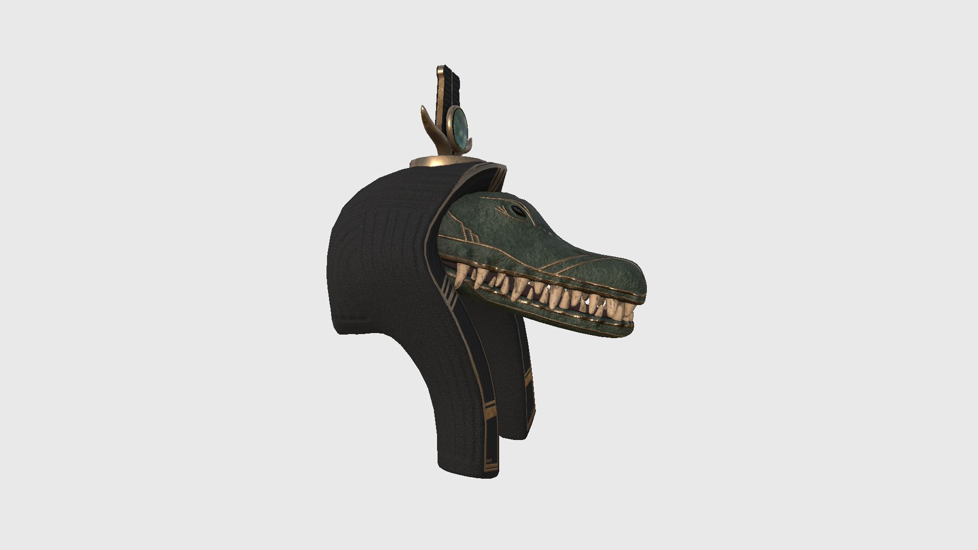 Sobek Mask A01 - Egyptian Gods Character Clothing Model - TurboSquid ...