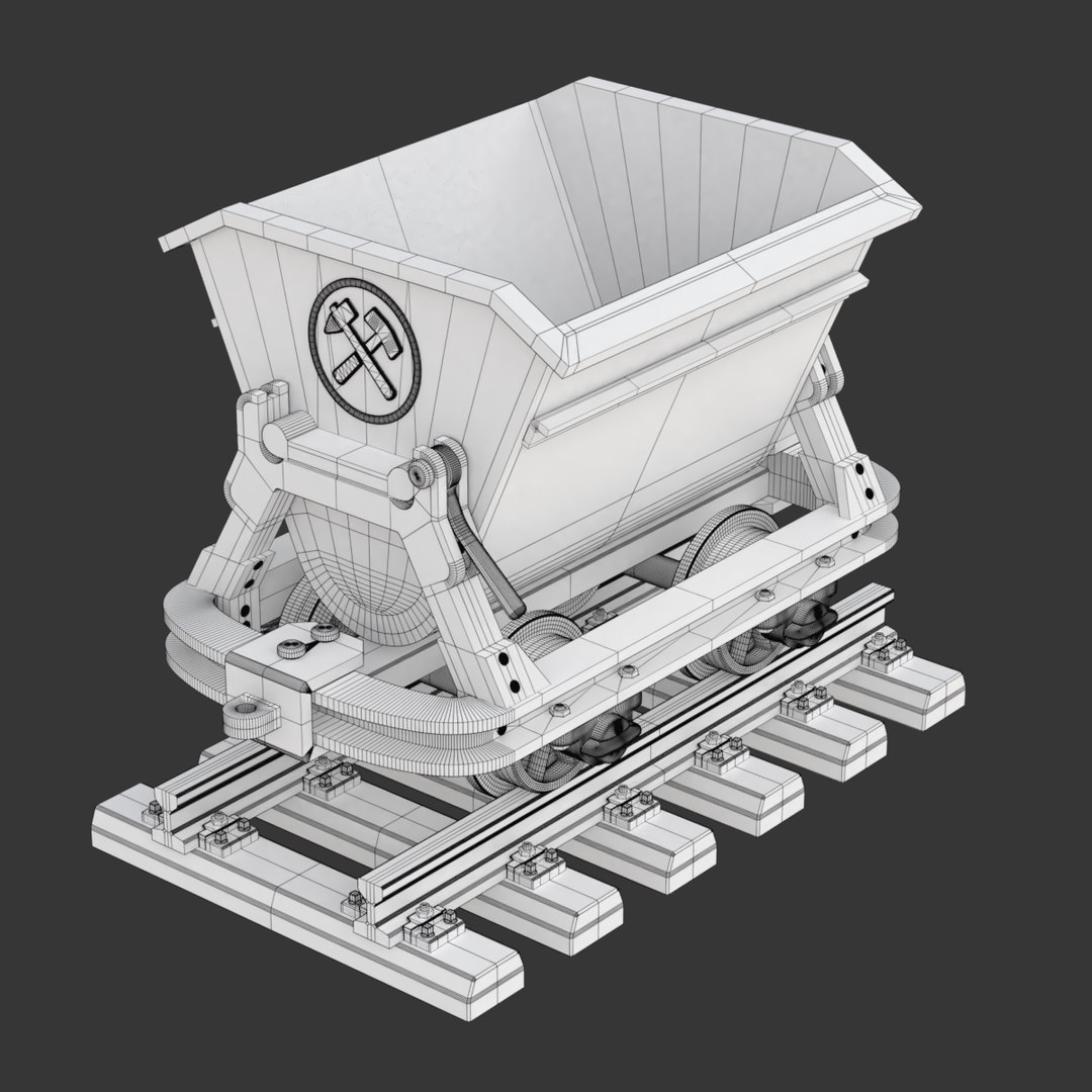 3D Printable Mining Cart Model - TurboSquid 1833393