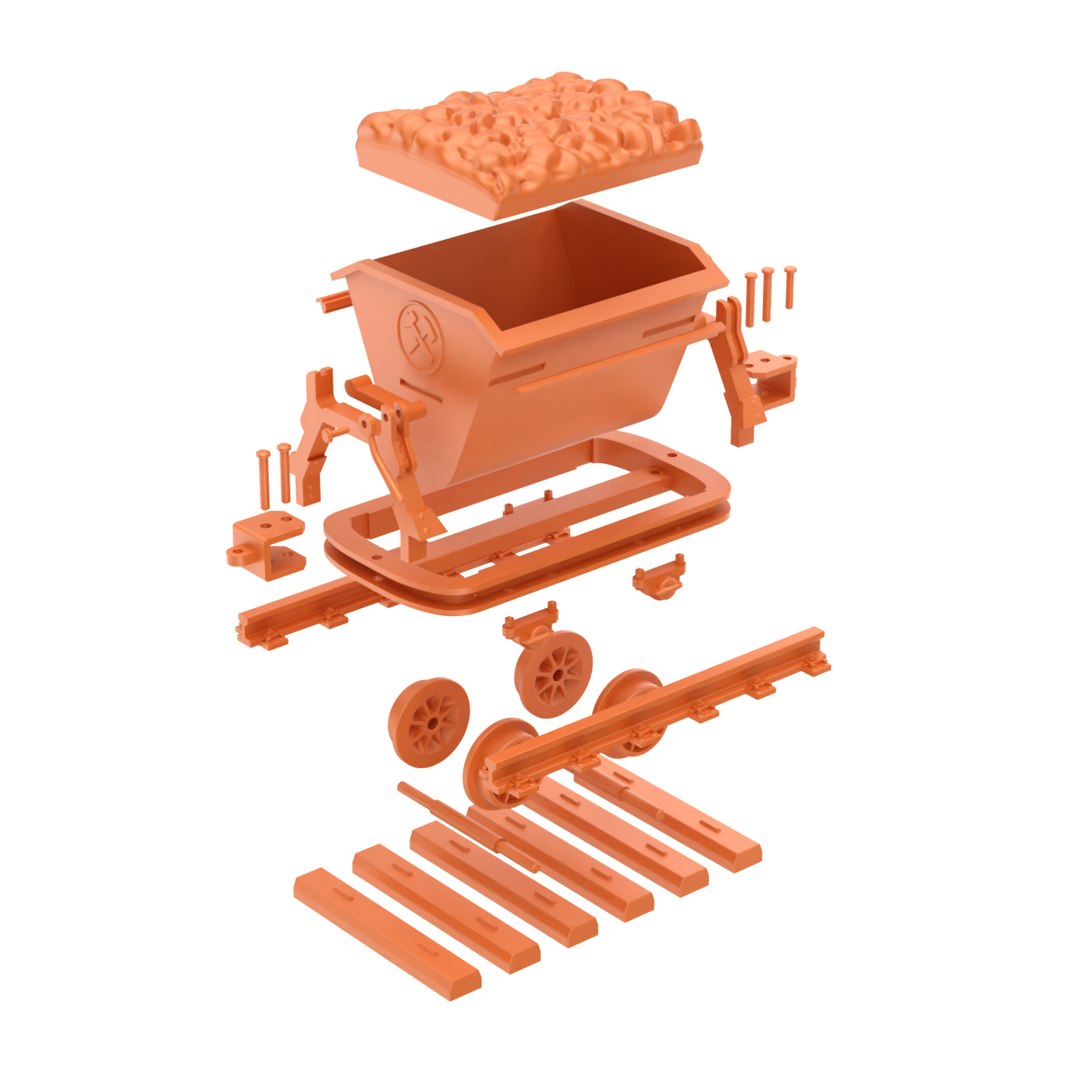 3D Printable Mining Cart Model - TurboSquid 1833393