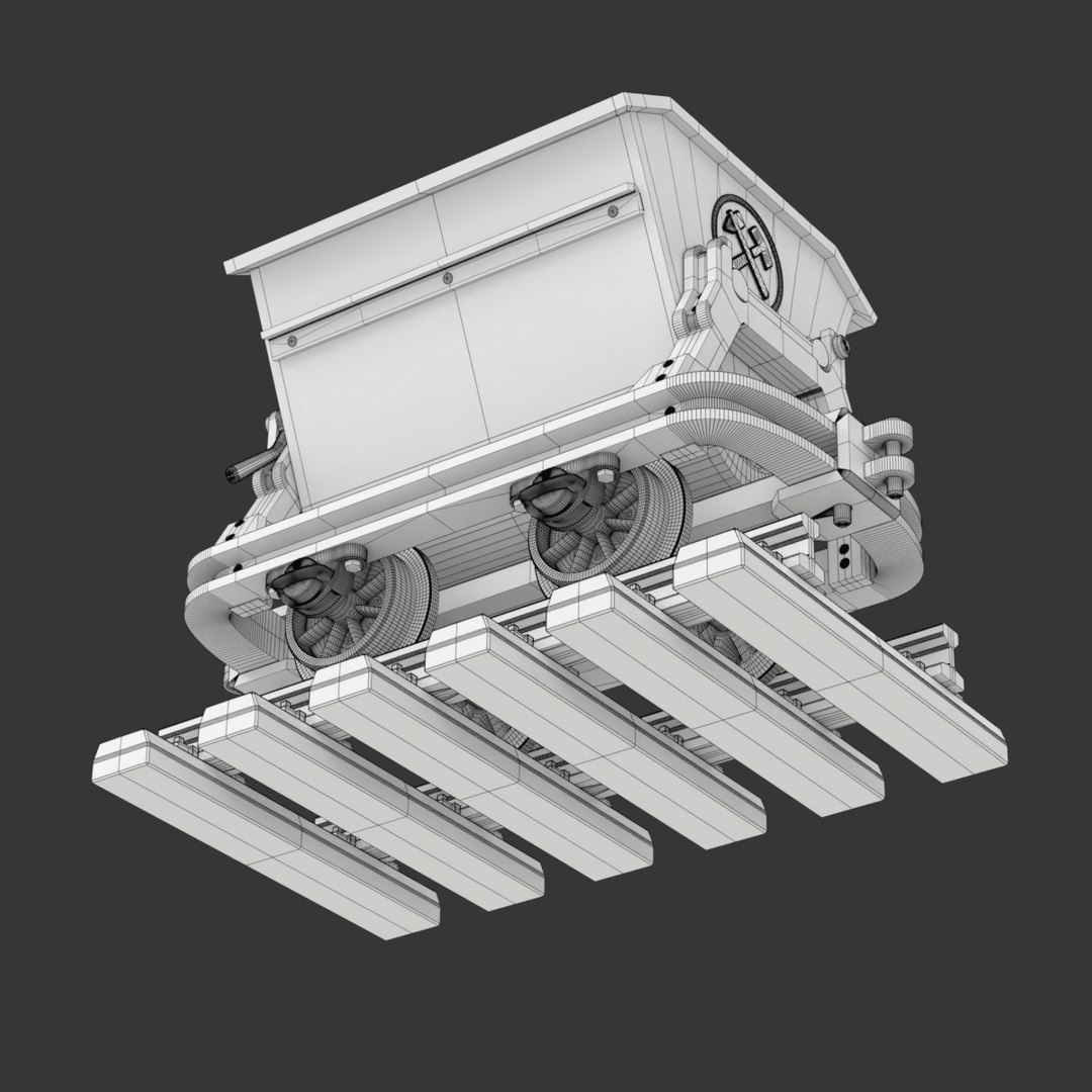 3D Printable Mining Cart Model - TurboSquid 1833393