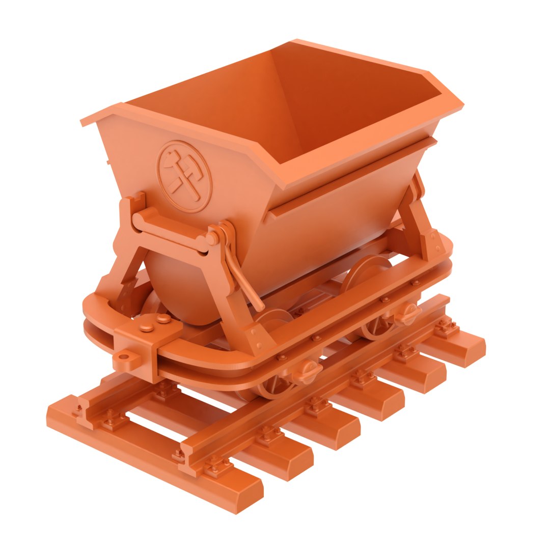 3D Printable Mining Cart Model - TurboSquid 1833393