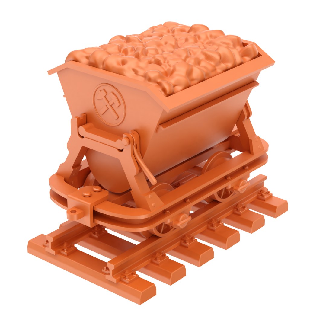 3D Printable Mining Cart Model - TurboSquid 1833393