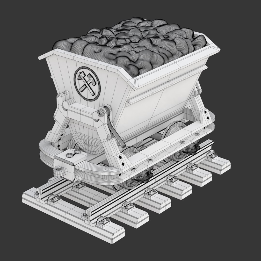 3D Printable Mining Cart Model - TurboSquid 1833393